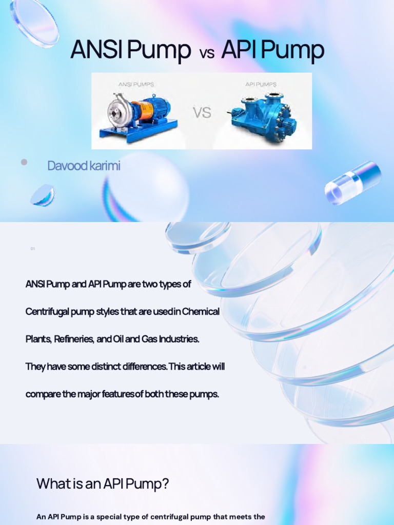 ANSI Pump Vs API Pump | PDF
