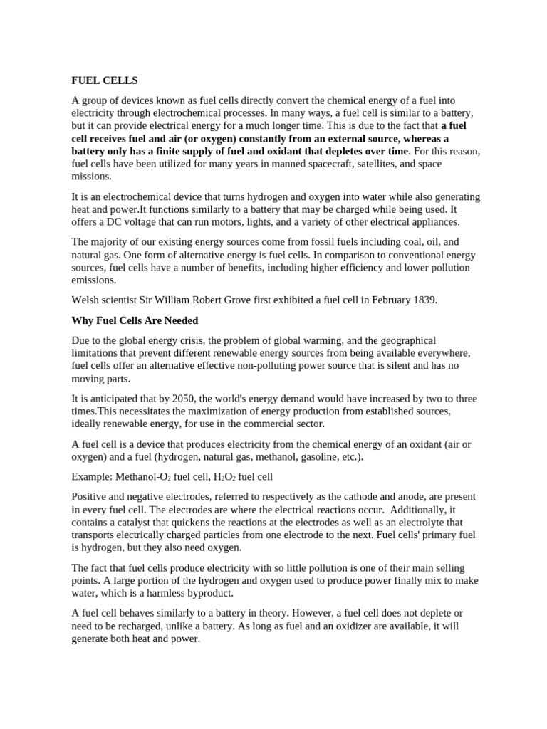 Fuel Cells Pdf