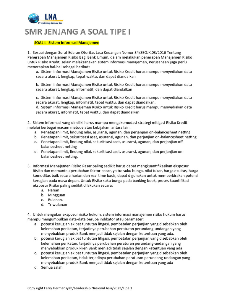 Soal Jenjang 5 FH - Peserta Tipe | PDF