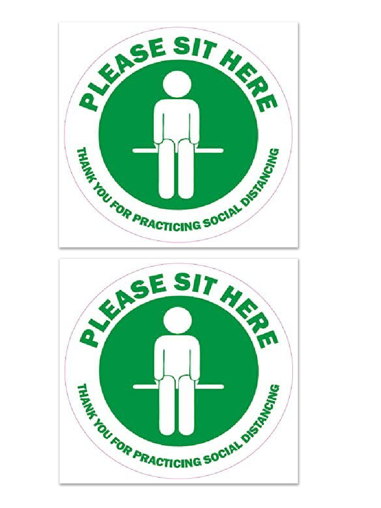 Sit Here Signage | PDF