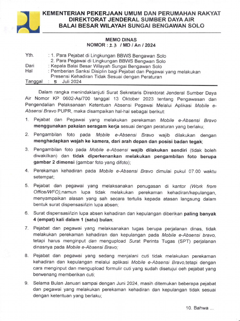 ND Absensi Bravo | PDF