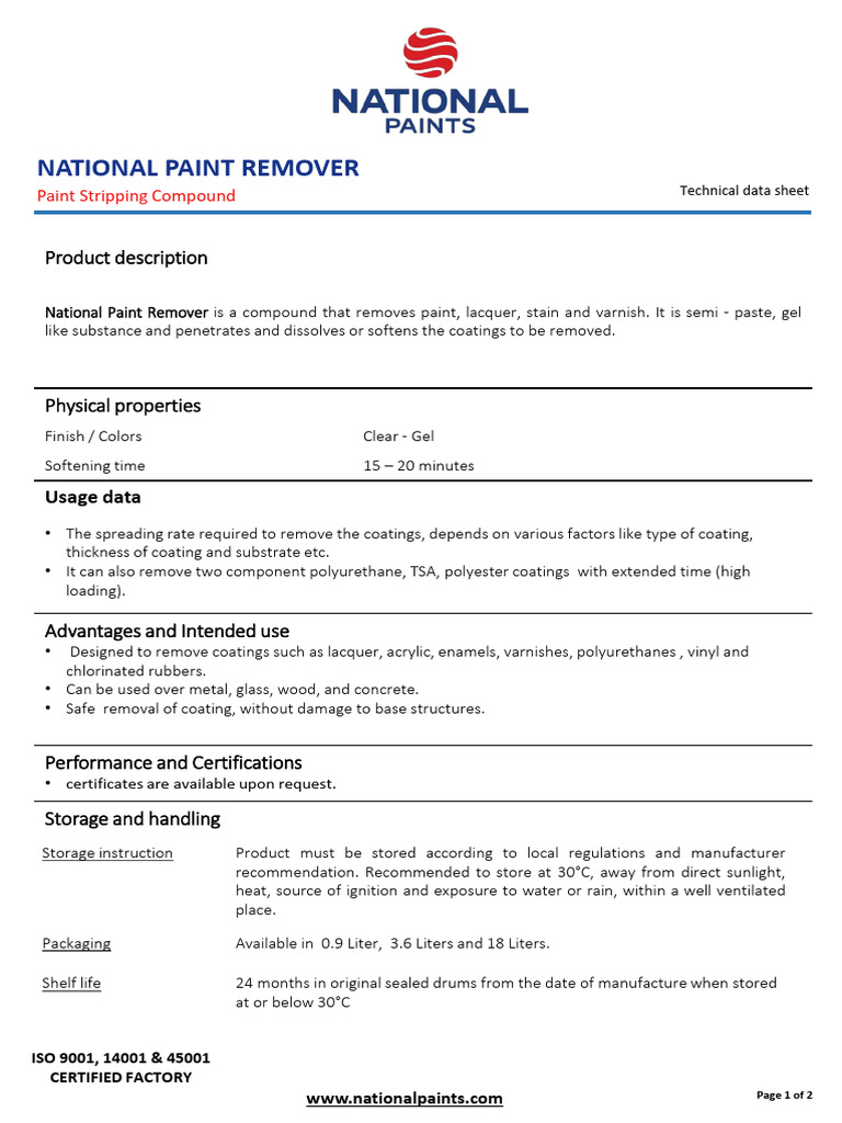 National Paint Remover | PDF