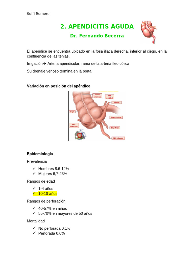 Apendicitis Aguda | PDF