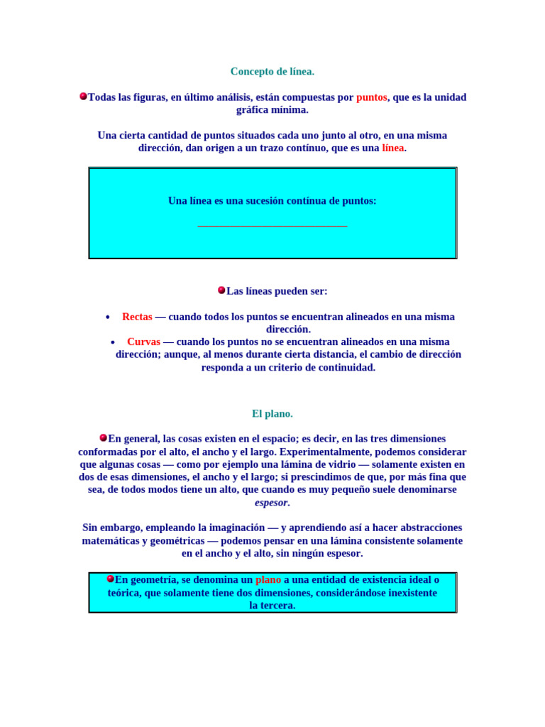 Concepto de Línea | PDF