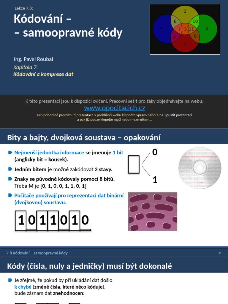07-08 Kódování - Samoopravné Kódy | PDF