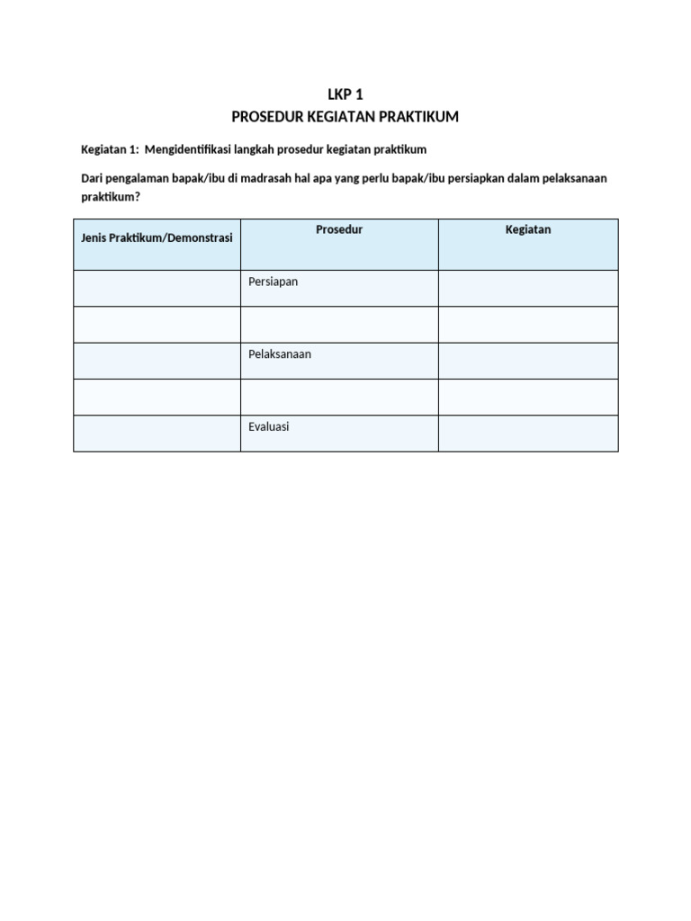 LKP Keselamatan Kerja Dan Pengelolaan Limbah Lab | PDF