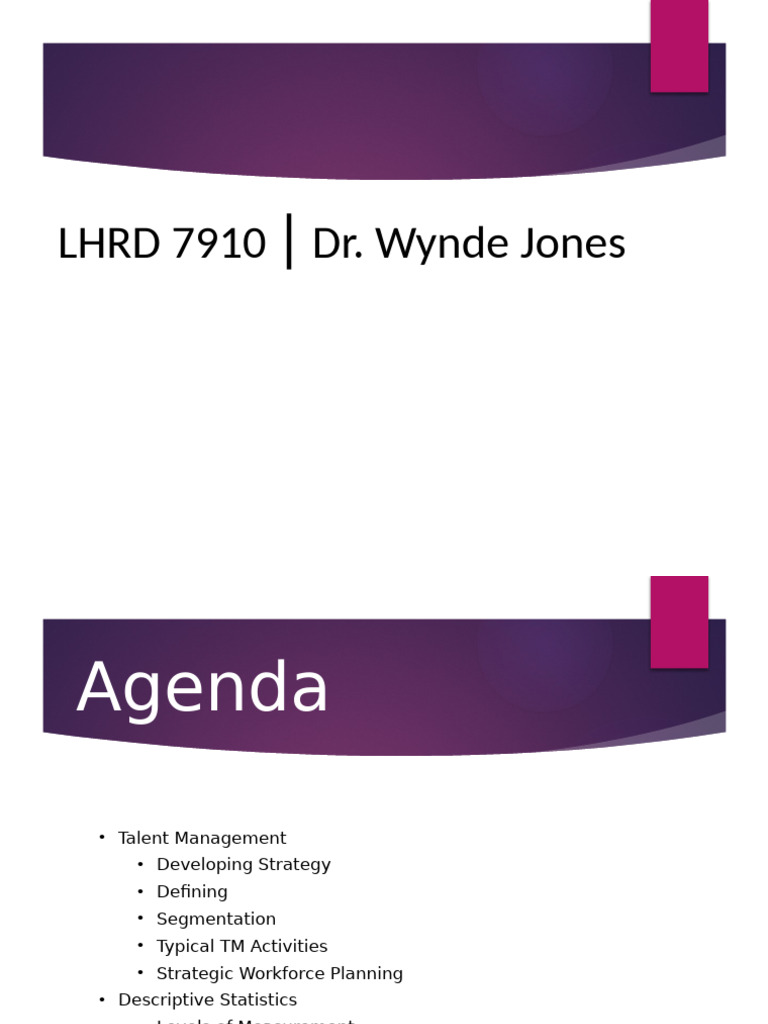 Talent Management - Week 3 - LHRD 7910 | PDF