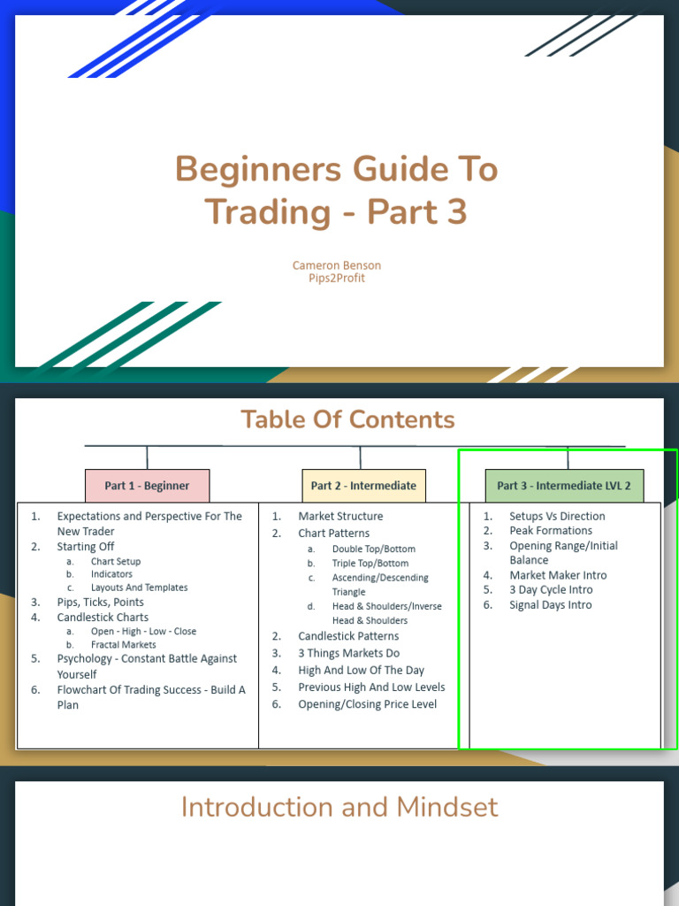 Beginners Guide To Trading - Part 3 | PDF
