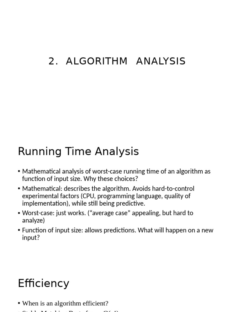 2 - 2 - Analysis of Algorithm. Analysis of Algorithm | PDF | Time ...