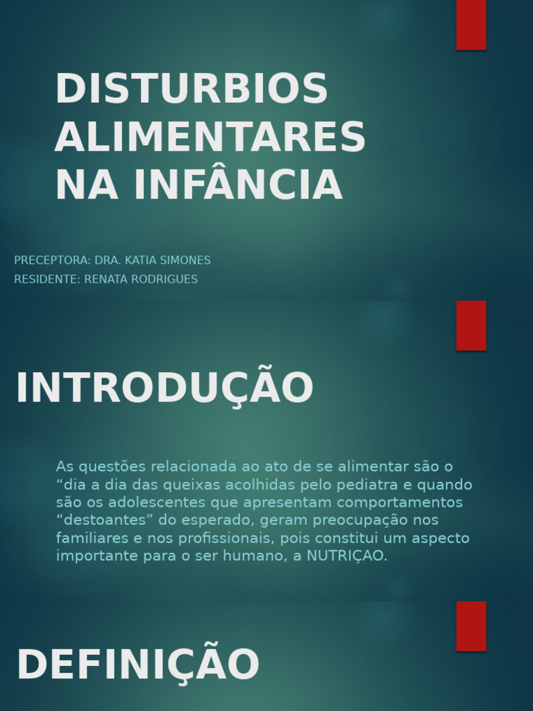 Disturbios Alimentares Na Infância | PDF