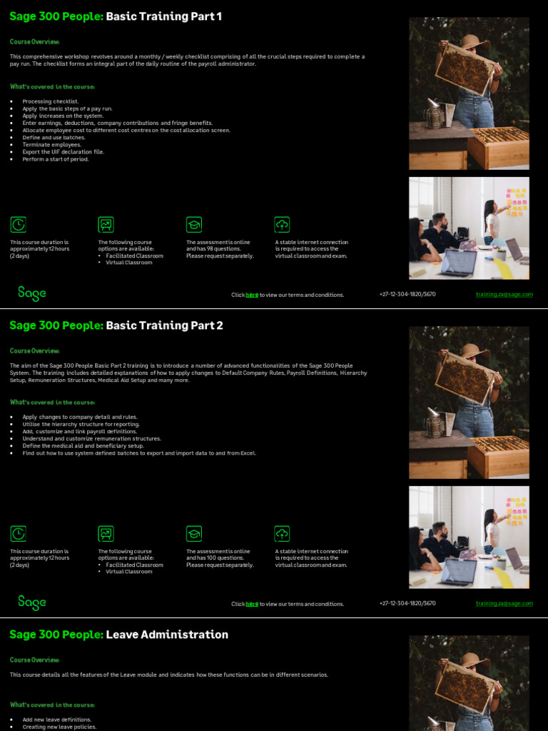 Sage 300 People Course Catalogue | PDF