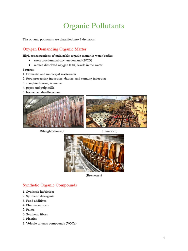 2-Organic Pollutants | PDF