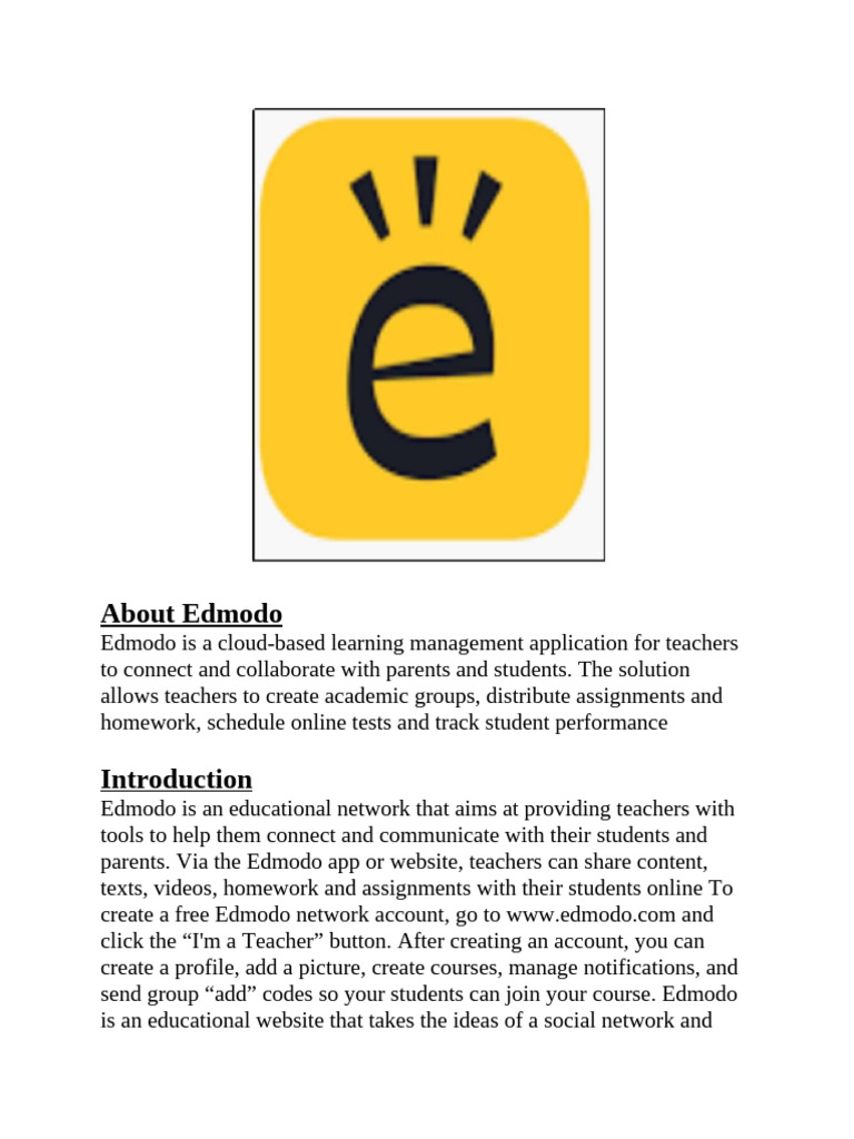 About Edmodo | PDF