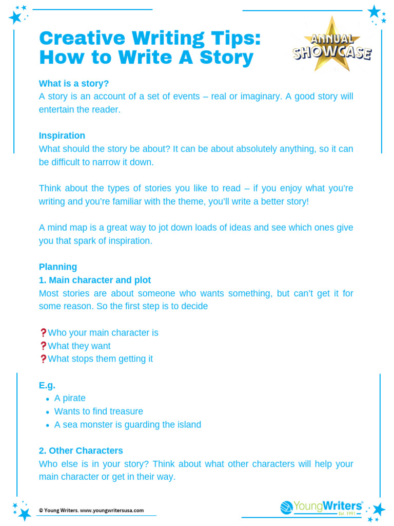 2340 The Young Writers Annual Showcase 2024 How To Write A Story | PDF