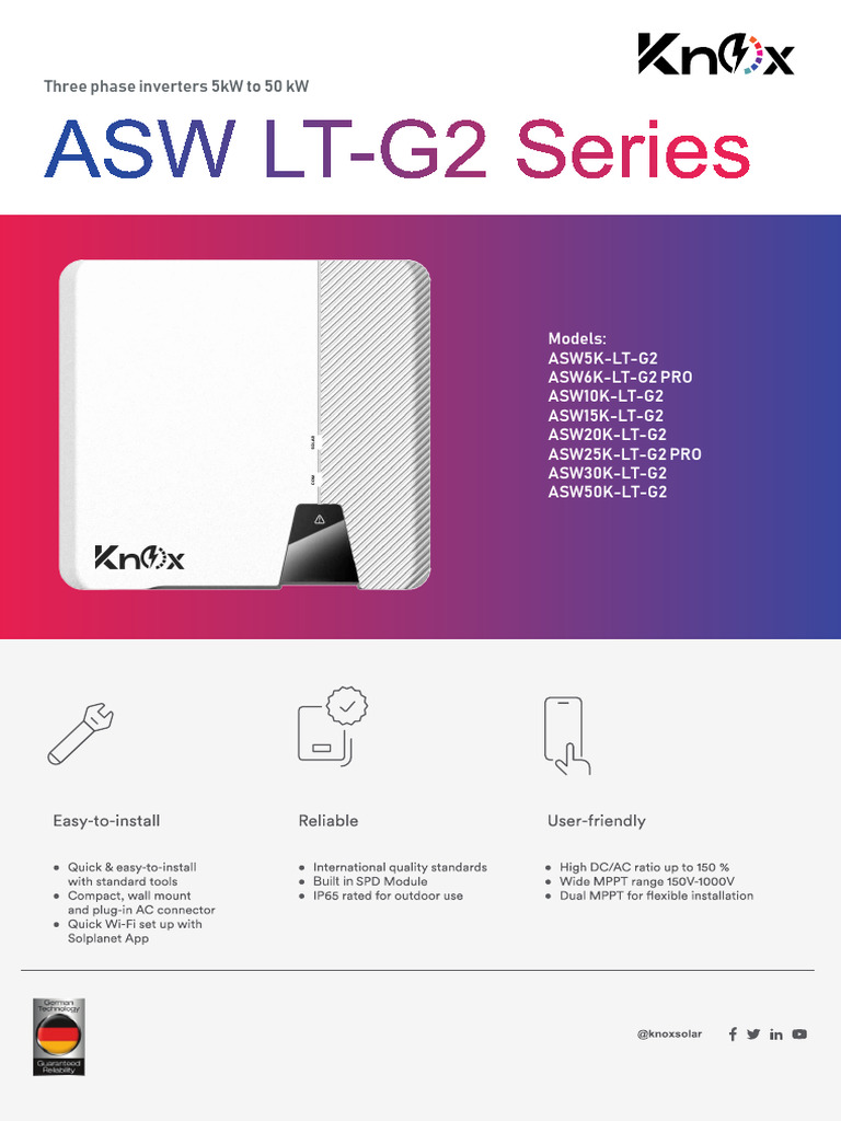 ASW LT G2 5 To 50KW 1 1 | PDF