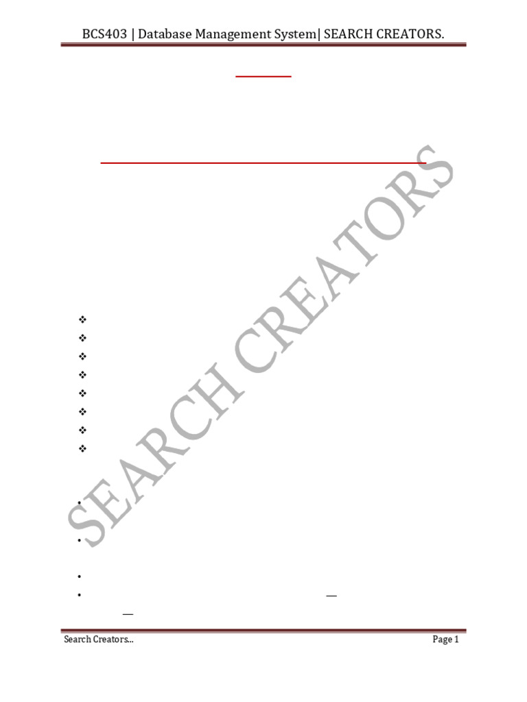 Module-01 DBMS | PDF