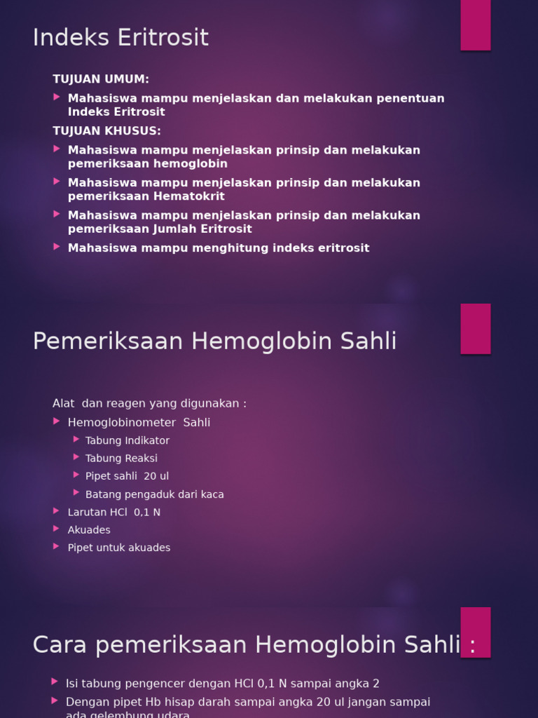 Indeks Eritrosit | PDF
