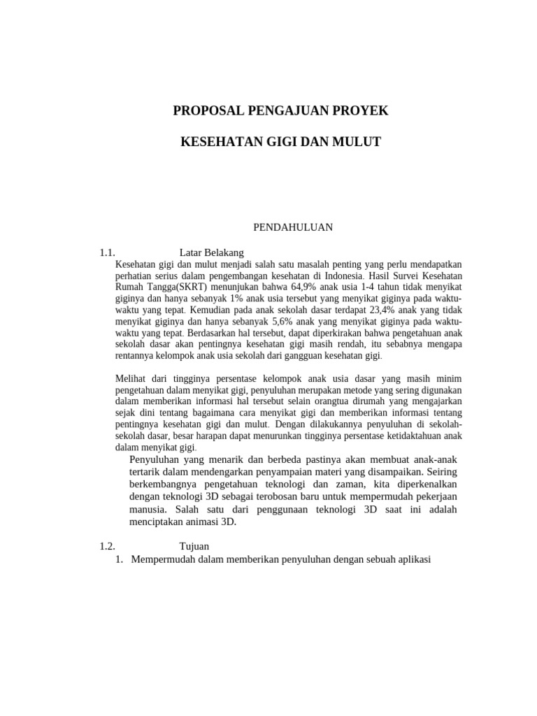 Contoh Proposal Pengajuan Proyek TI | PDF
