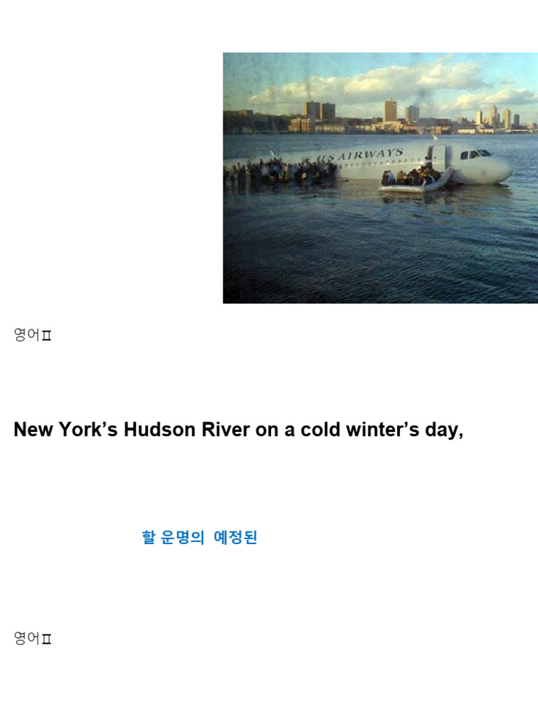 Lesson 2 Miracle On The Hudson1 | PDF
