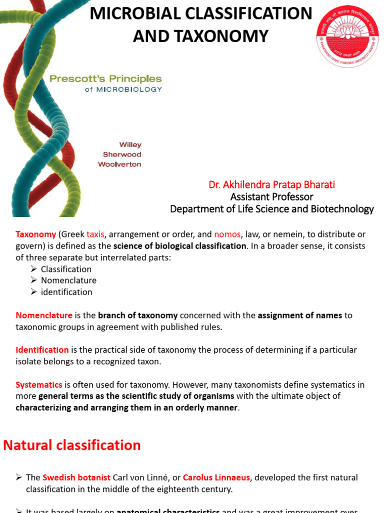 Microbial Classification and Taxonomy | PDF