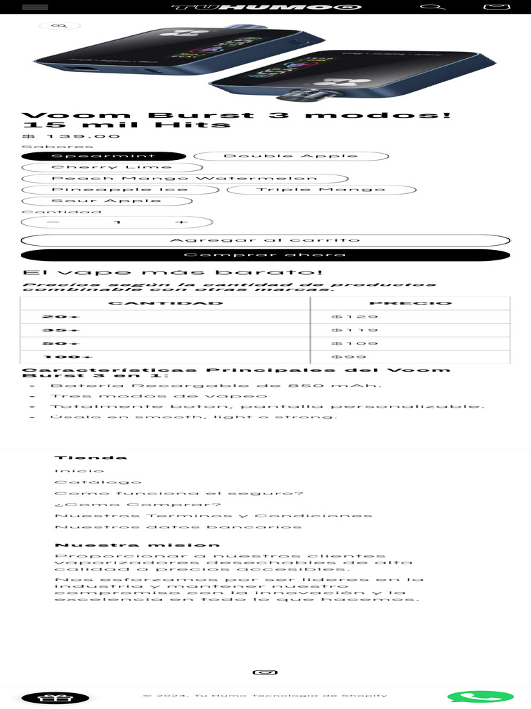 Voom Burst 3 Modos! 15 Mil Hits - Tu Humo | PDF