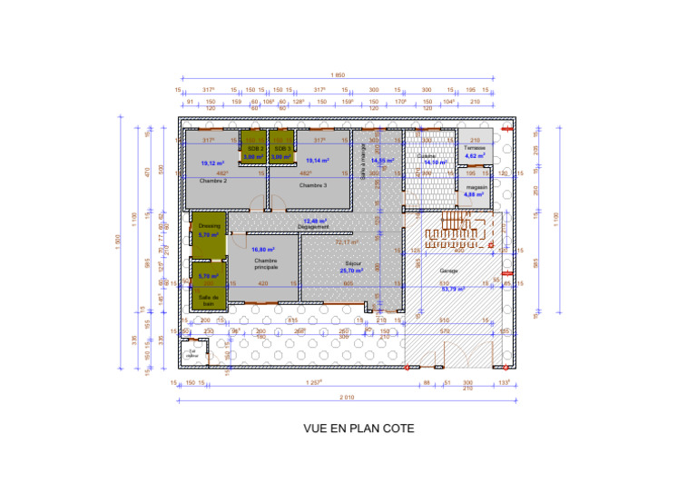 Vue en plan côté RDC | PDF