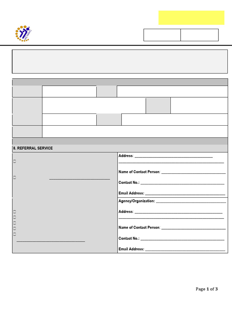 Annex E - VAW Service Referral Form | PDF