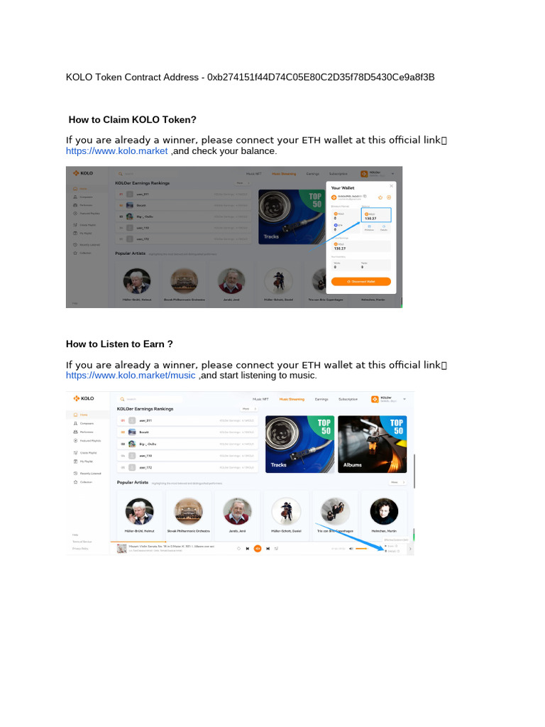 How To Claim KOLO Token AirDrop | PDF