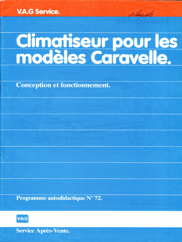 Manuel de Conception Climatisation VW t3 Caravelle | PDF