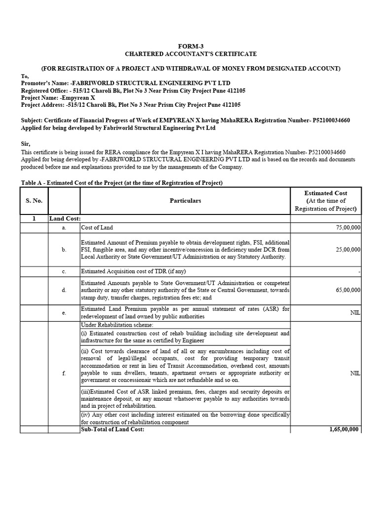 CERTIFICATE RERA AC | PDF