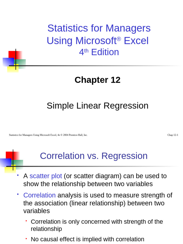 Chapter 12 Regression | PDF