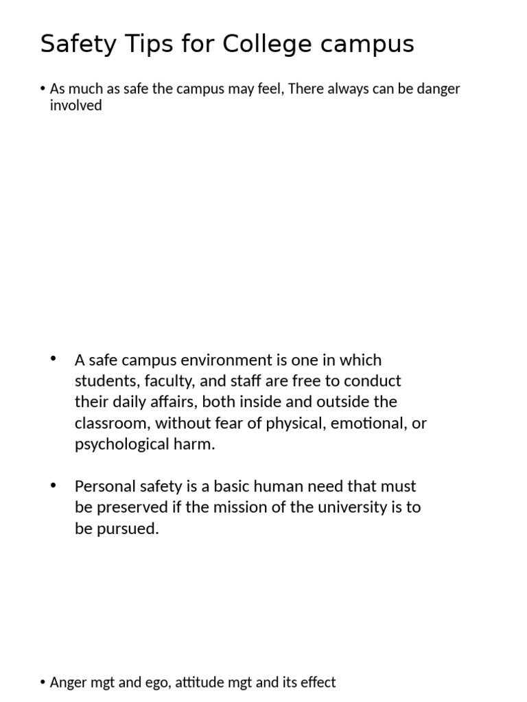 Safety in Colleges | PDF