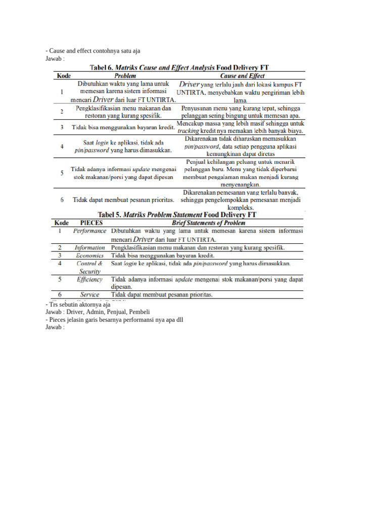 Cause and Effect Contohnya Satu Aja | PDF