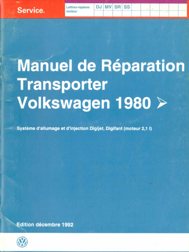 Manuel de Reparation Digijet-et-Digifant Injection 2l1 DJ MV SR SS | PDF