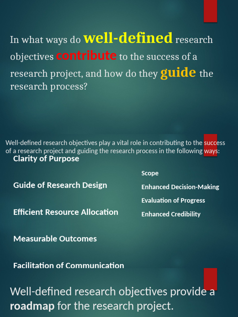 In What Ways Do Well-Defined Research Objectives Contribute | PDF ...