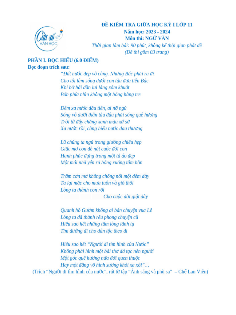 (KNTT) - Đề giữa HK1 - 2 | PDF