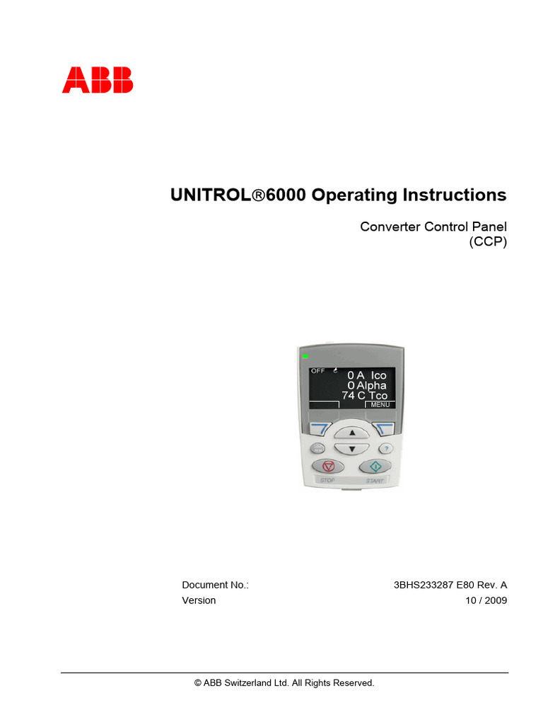 09-3 CCP - Operating Instr - 3BHS233287 E80 | PDF