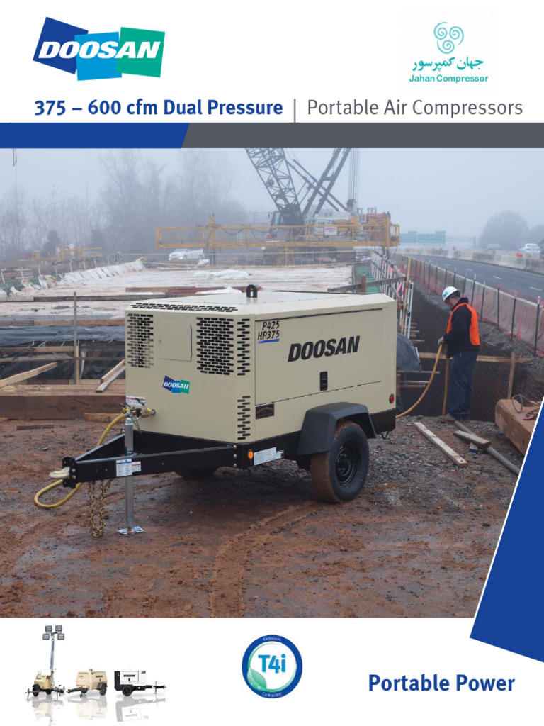 Air Compressors 375 600 Doosan Portable Power | PDF