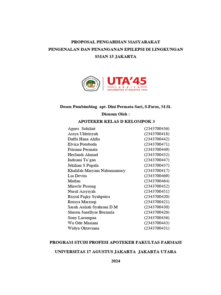 Proposal Pengabmas Kel 3 | PDF