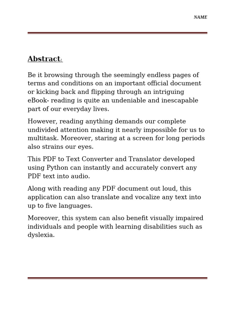 PDF To Audio Converter and Translator | PDF