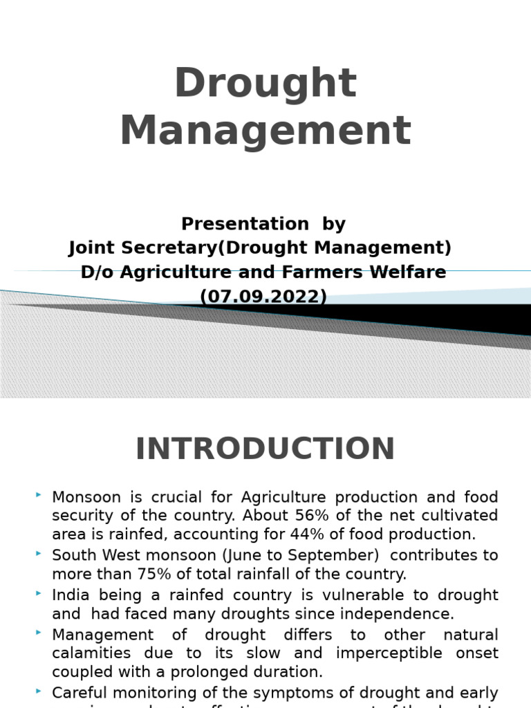 Drought Management Strategies | PDF | Drought | Groundwater