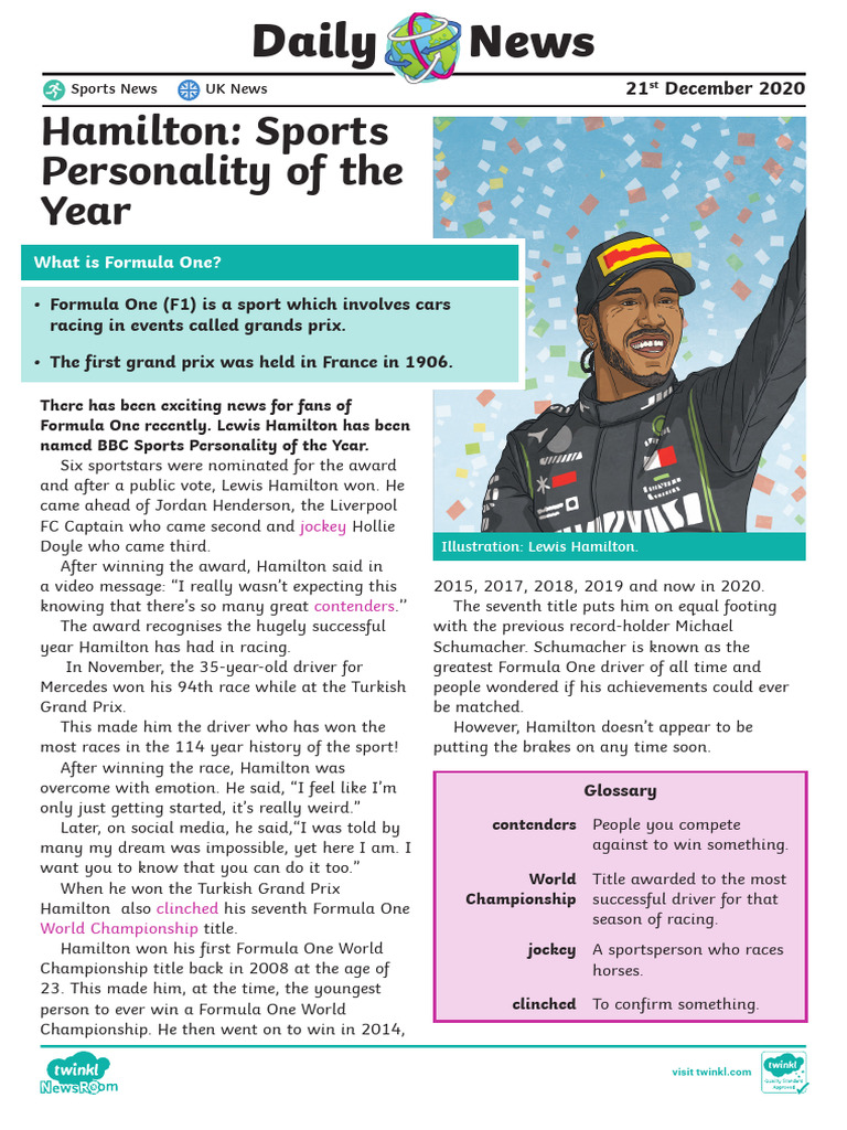 Daily Article Lewis Hamilton Wins Sports Personality of The Year Ver 4 ...