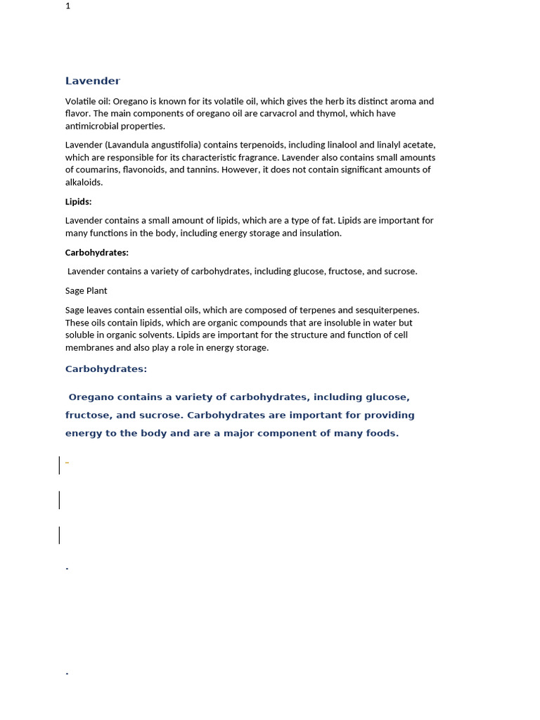zain ul abideen biochemistry assignment family lamiaceae | PDF