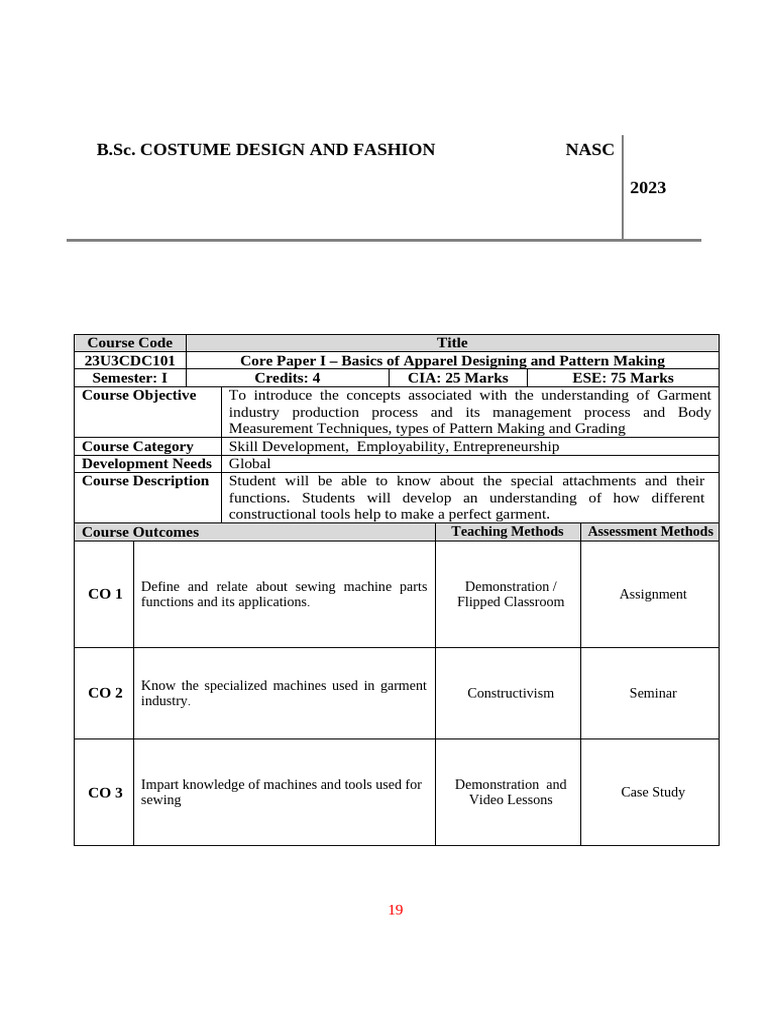 Sample Course With Corrections in Red Colour | PDF