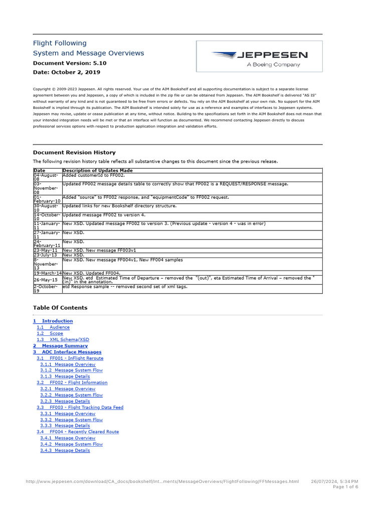 Flight Following Message Overview | PDF