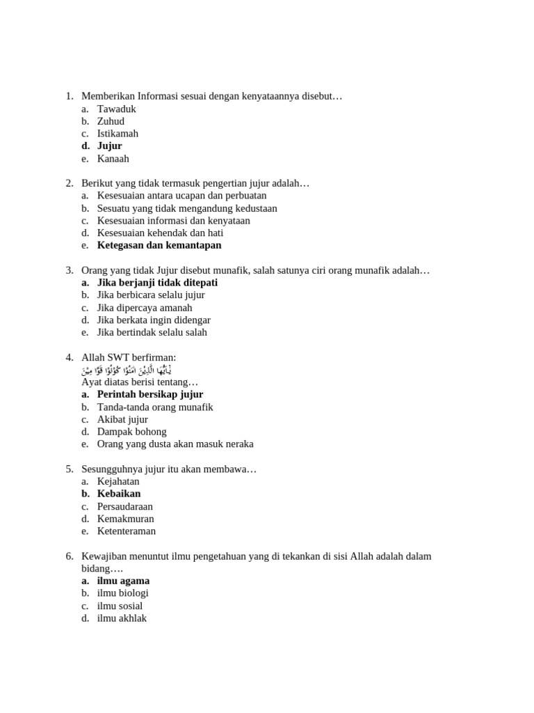 Soal Agama X Ok | PDF