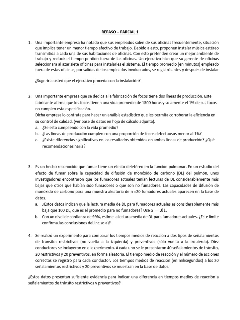Repaso P1 | PDF