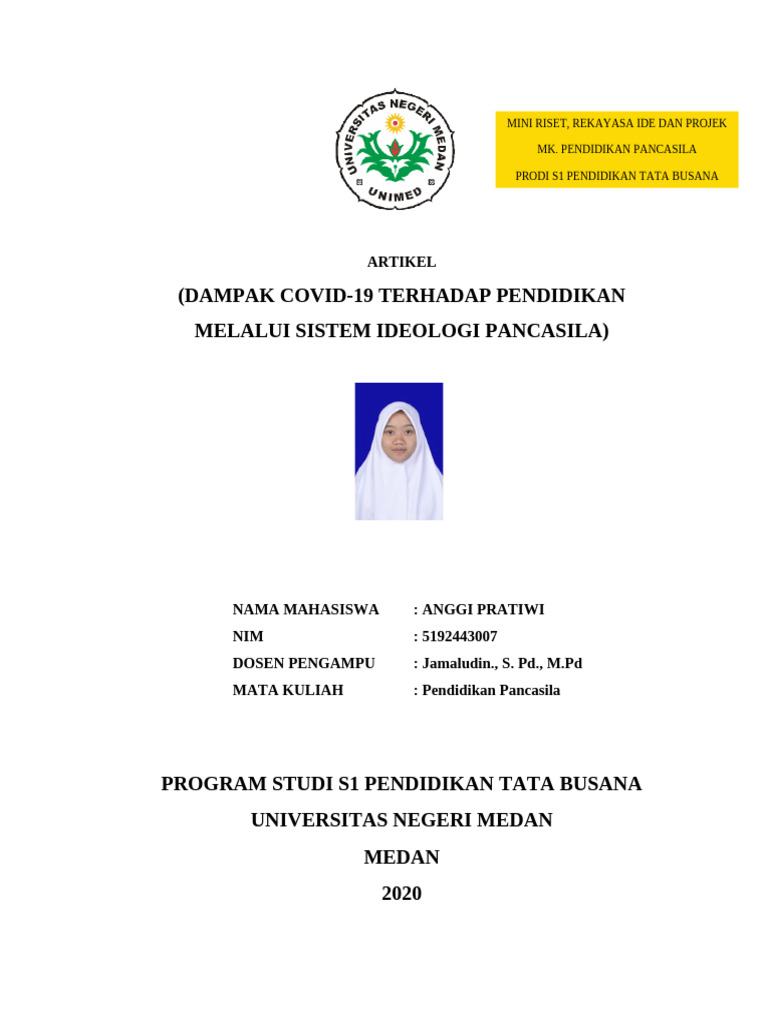 Artikel Pancasila Anggi (Tugas MR, Ri Dan PR) | PDF