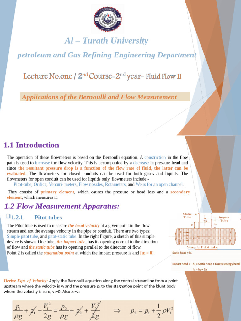 Lecture No#1 - Flow Measurement | PDF
