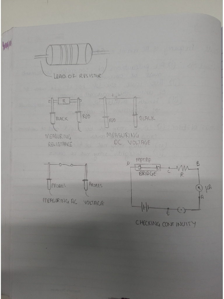 Activity 1 - To Measure Resistance, Voltage, Current and Check Continuity of Given Circuit Using ...